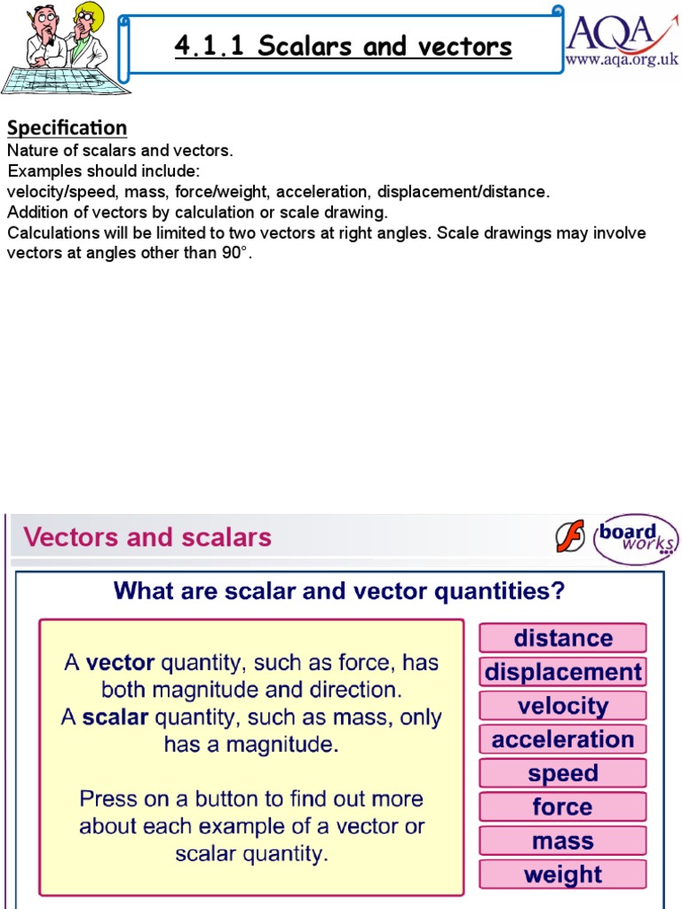 4.1.1 Scalars and Vectors: Specification | PDF | Euclidean Vector | Velocity