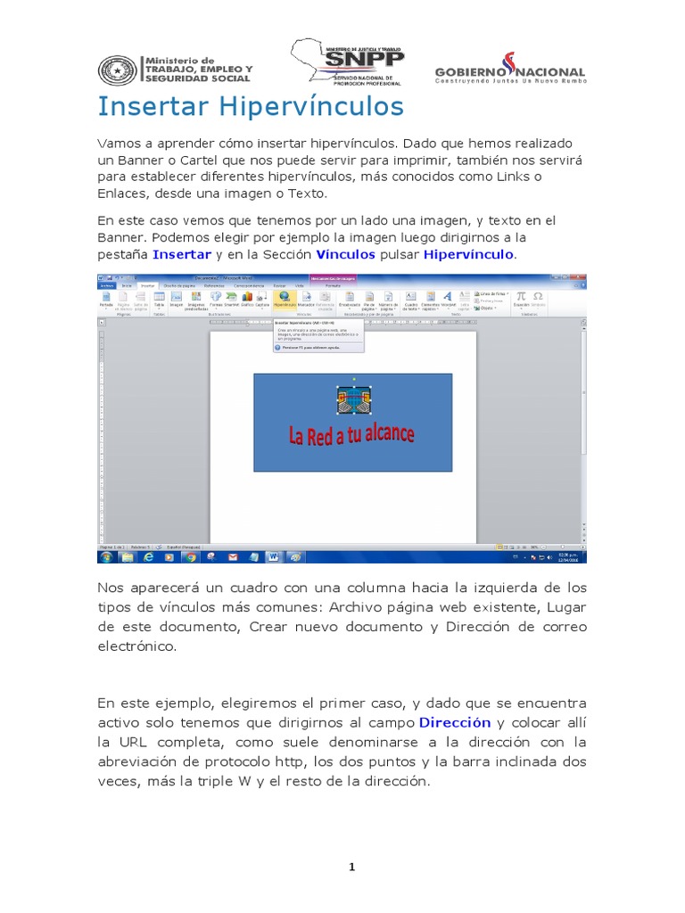 Insertar Hipervínculos | Descargar gratis PDF | Hipervínculo | Red mundial