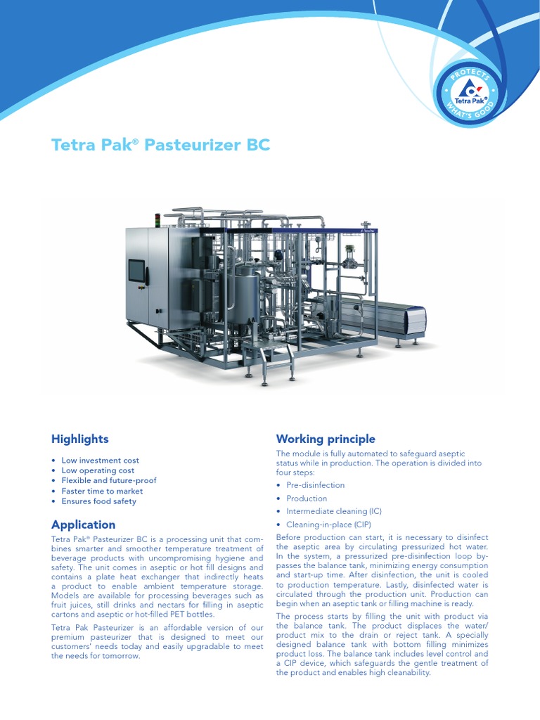Tetra Pak Pasteurizer BC PD | PDF | Heat Exchanger | Automation