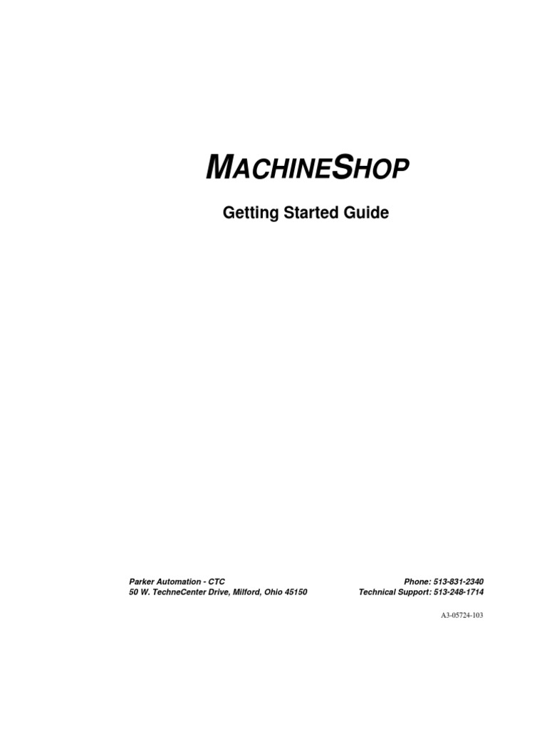 MachineShop Getting Started Guide | PDF | Personal Computers | Microsoft Windows