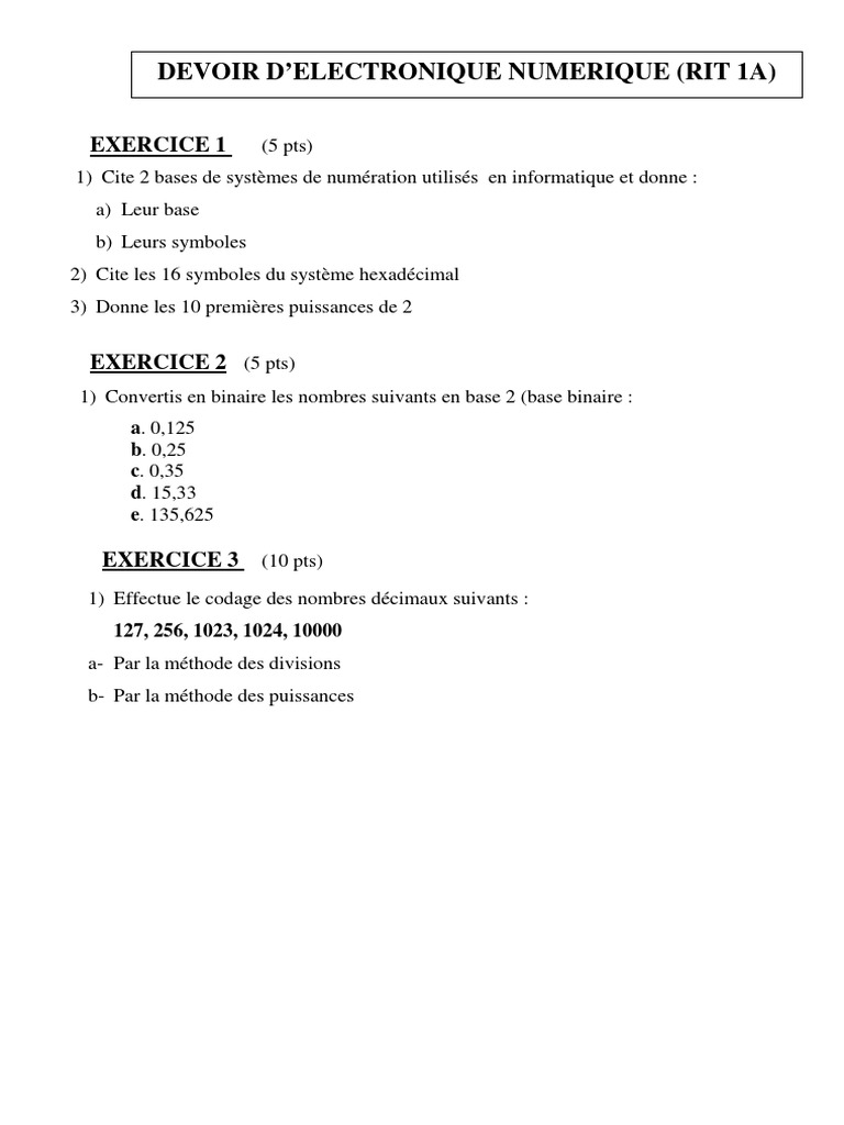 Devoir Electronique | PDF