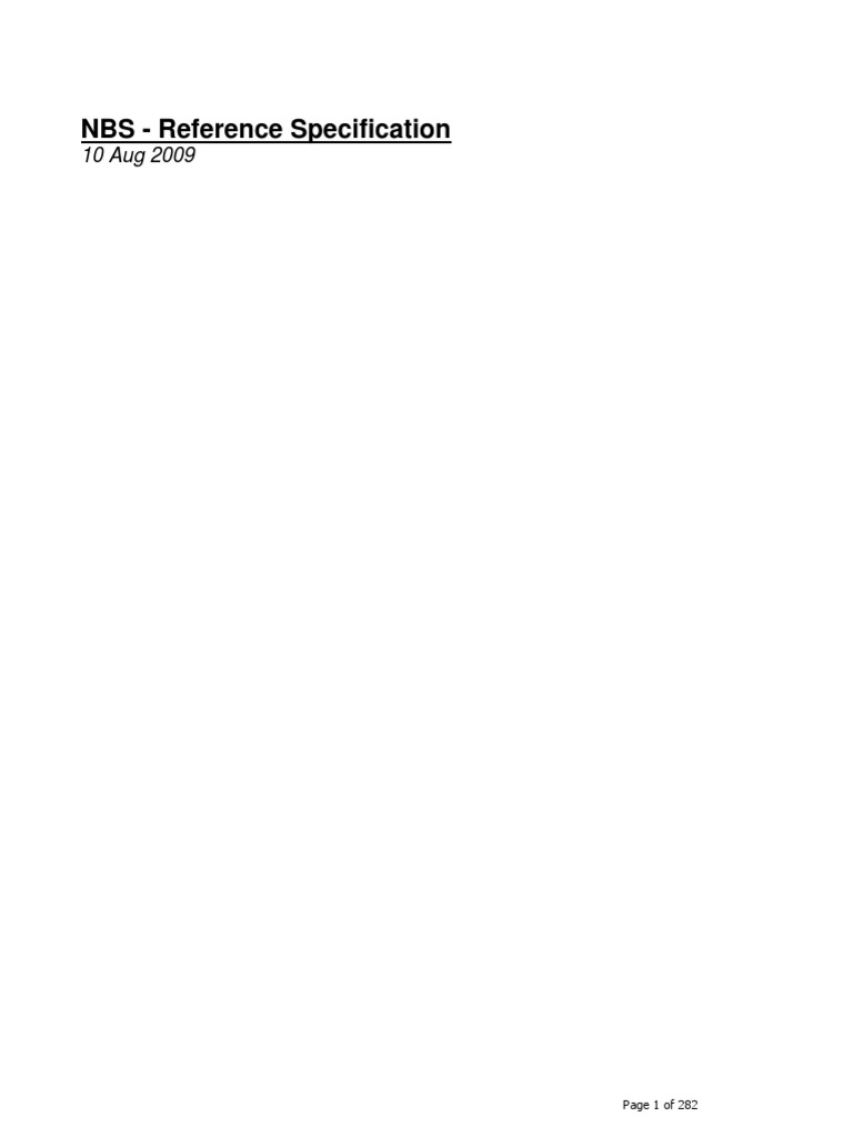 NBS Reference Specification Overview | PDF | Demolition | Construction ...