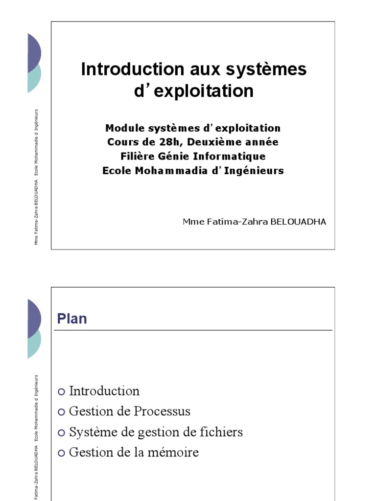 Systeme Exploitation | PDF | Système d'exploitation | Fichier informatique