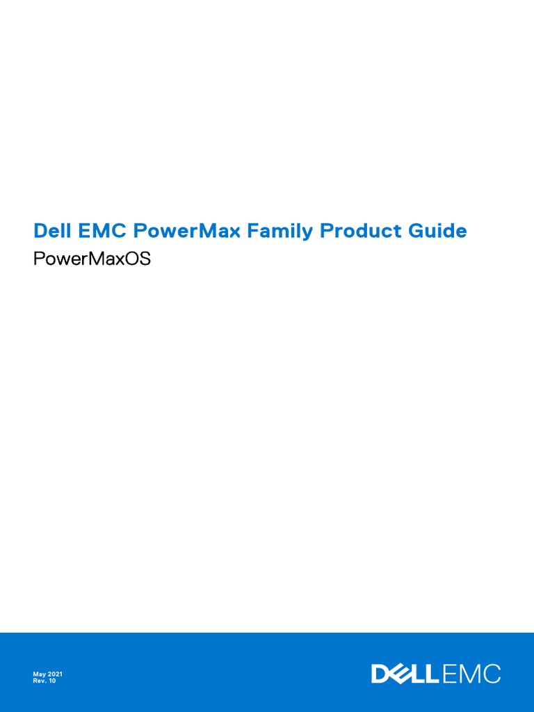 Dell EMC PowerMax Family Product Guide | PDF | Command Line Interface ...