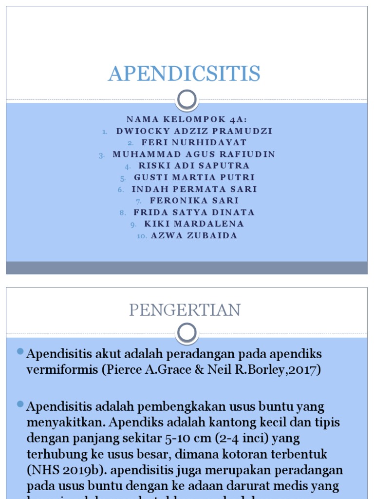 NYERI LUKA POST OPERASI APPENDISITIS | PDF