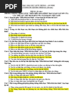 Quốc phòng an ninh HP4 THI- TRẮC NGHIỆM HP4 | PDF