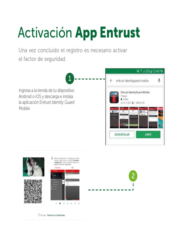 Activación y Uso de App Entrust | PDF | Aplicación movil | Ios
