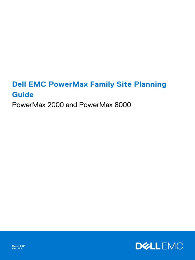Dell Emc Powermax Family Site Planning Guide | PDF | Humidity | Data Center