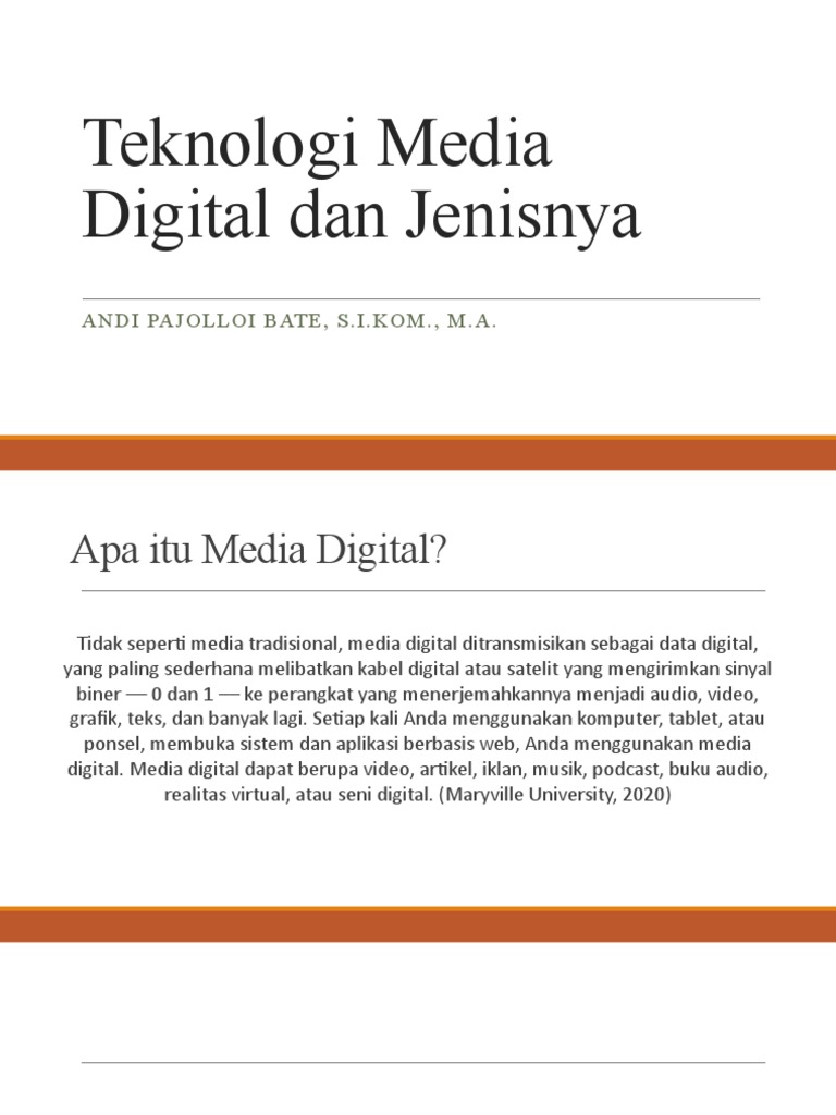 Modul 2 - Jenis Media Digital | PDF