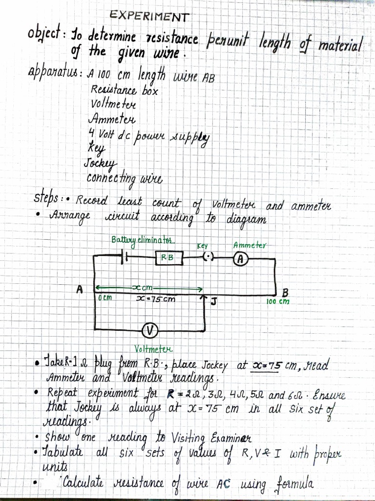 Resistance per Unit Length Analysis | PDF | Electronics | Measuring ...