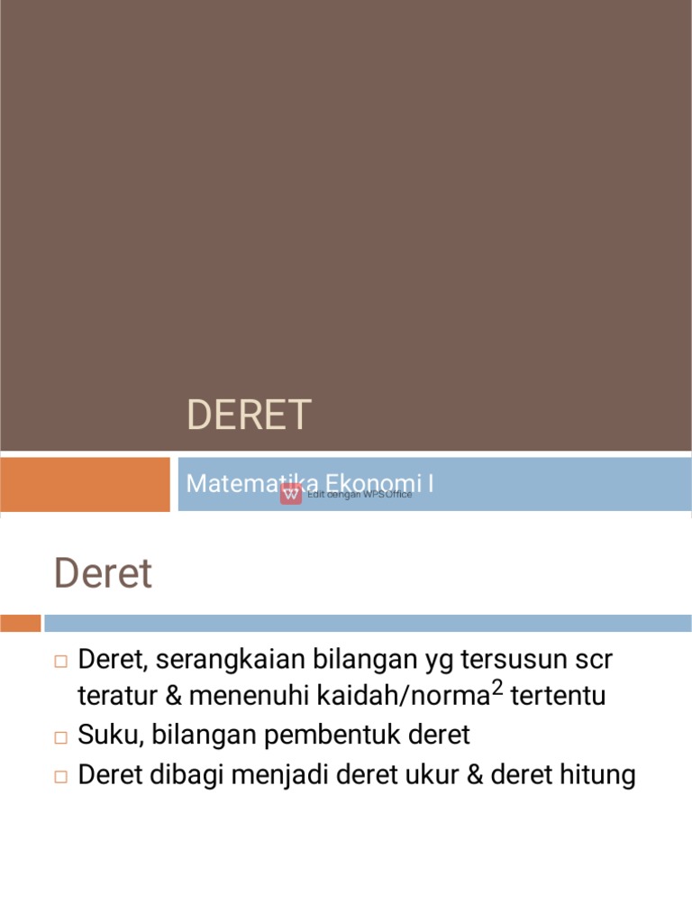 Deret | PDF