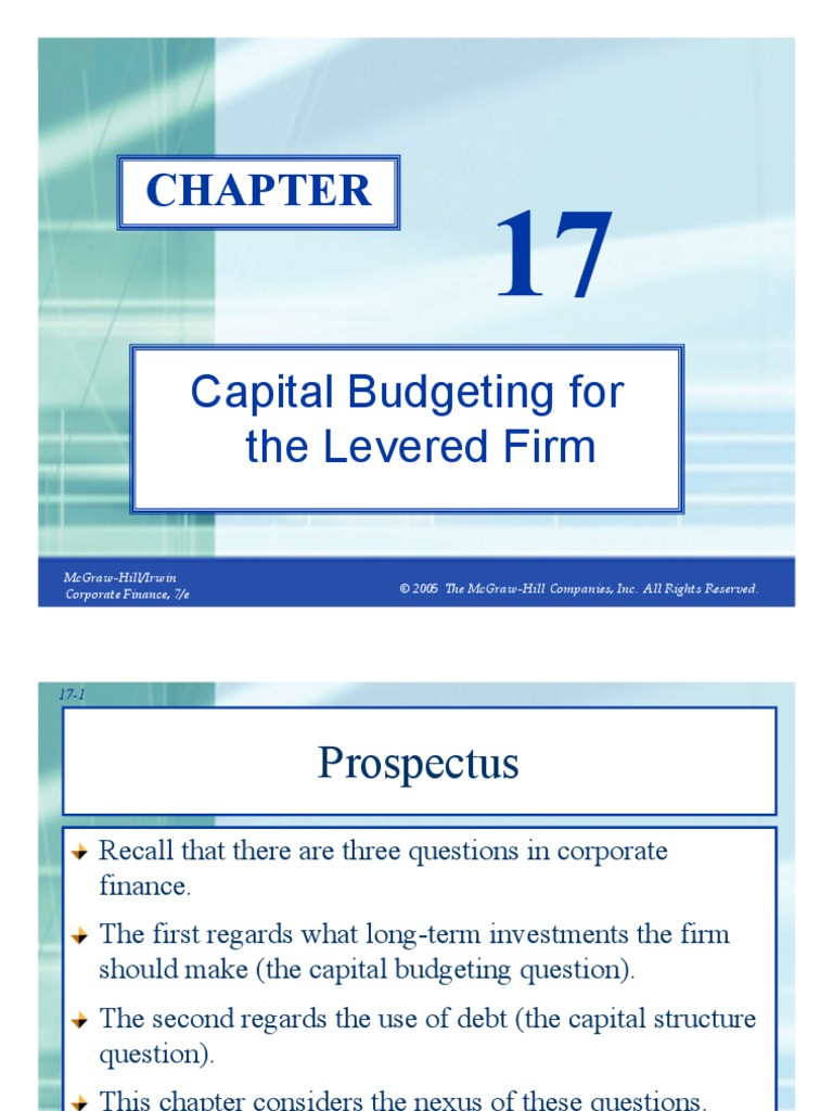 Mcgraw-Hill/Irwin Corporate Finance, 7/E: © 2005 The Mcgraw-Hill ...