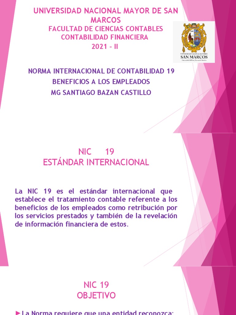 Nic 19 | PDF | Contabilidad | normas internacionales de INFORMACION ...