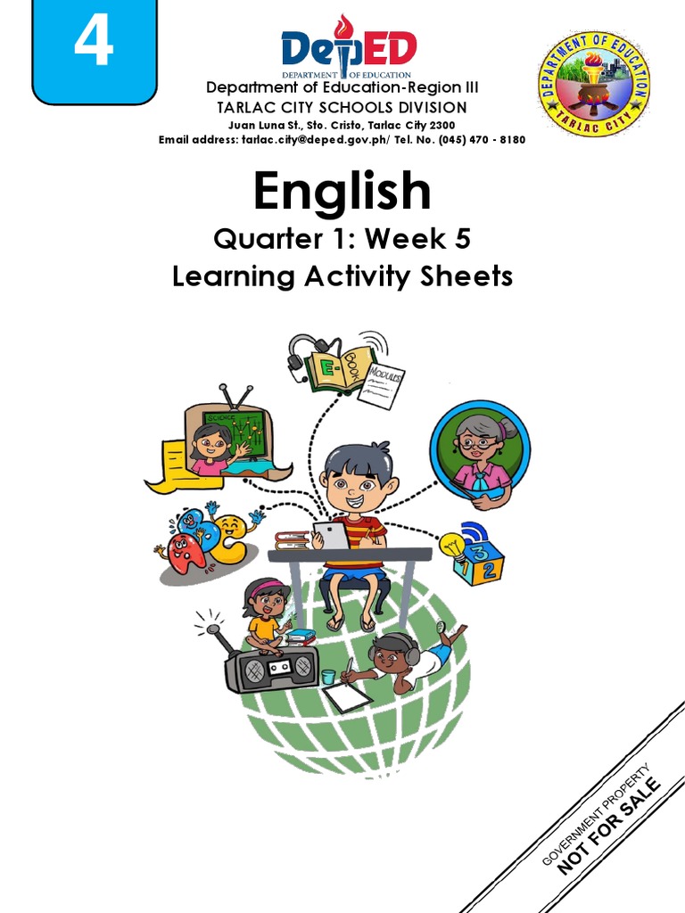 English: Quarter 1: Week 5 Learning Activity Sheets | Download Free PDF ...