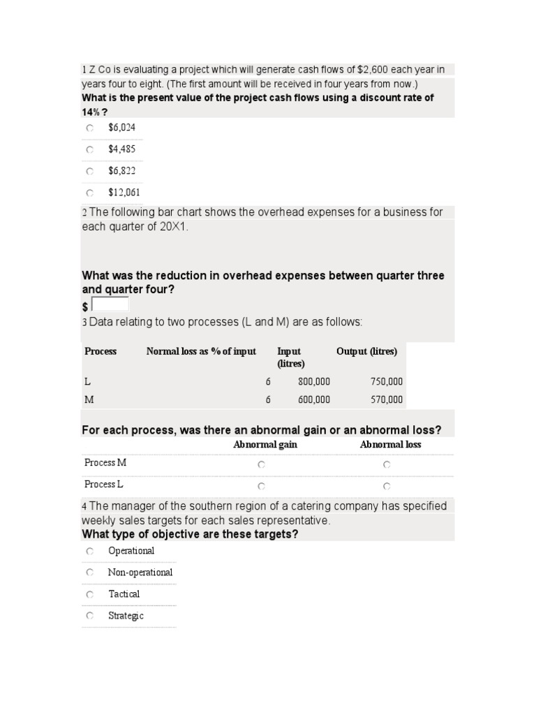 Acca F2 Revision Question | PDF | Balance Sheet | Internal Rate Of Return