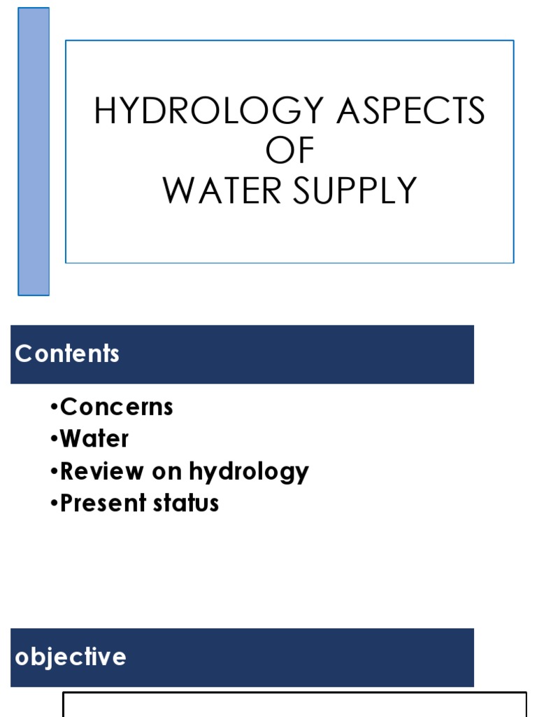 Hydrology Aspect of Water Supply | PDF | Water | Water Resources