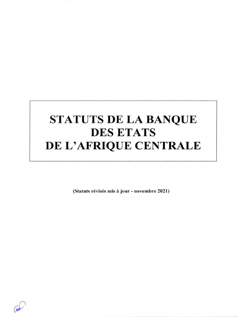 Statuts de La BEAC Modifiés 2021 | PDF | Banques | Argent