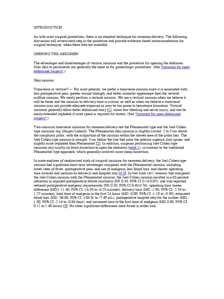 Incisions For Open Abdominal Surgery | PDF | Abdomen | Surgery