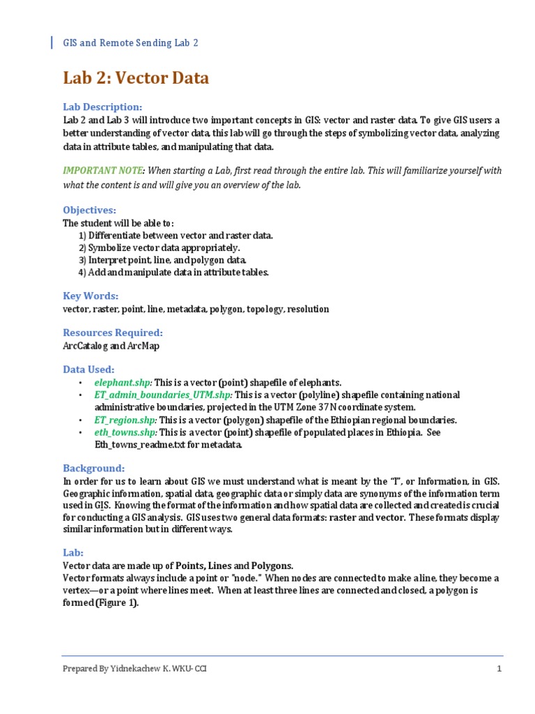 ArcGIS Lab 2 Vector Data | PDF | Geographic Information System | Arc Gis