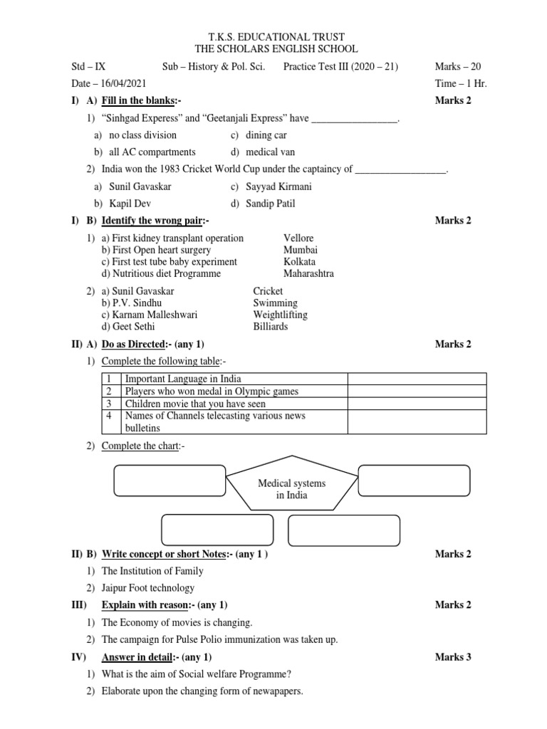 STD IX History & Pol. Sci | PDF
