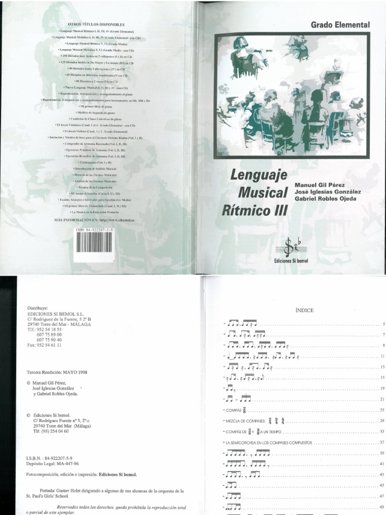 Lenguaje Musical Rítmico III - Ediciones Si Bemol | PDF