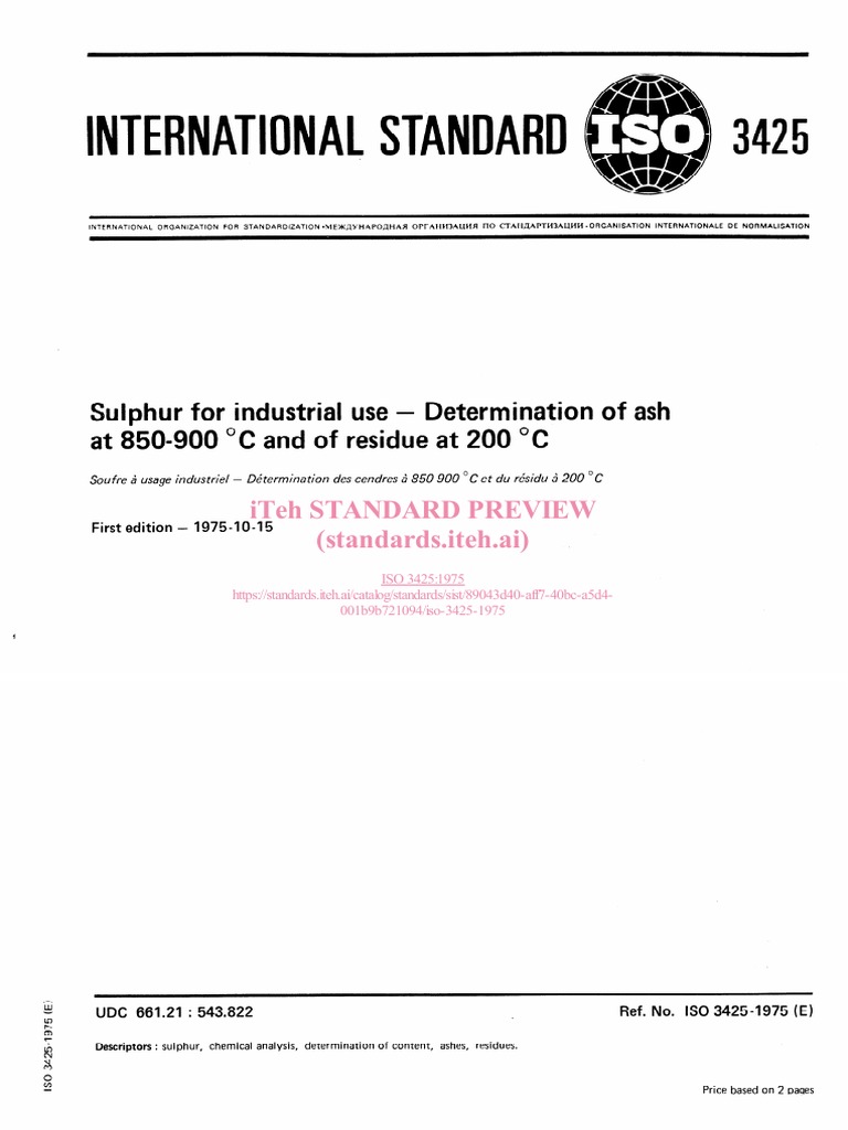Iso 3425 1975 | PDF | International Organization For Standardization ...
