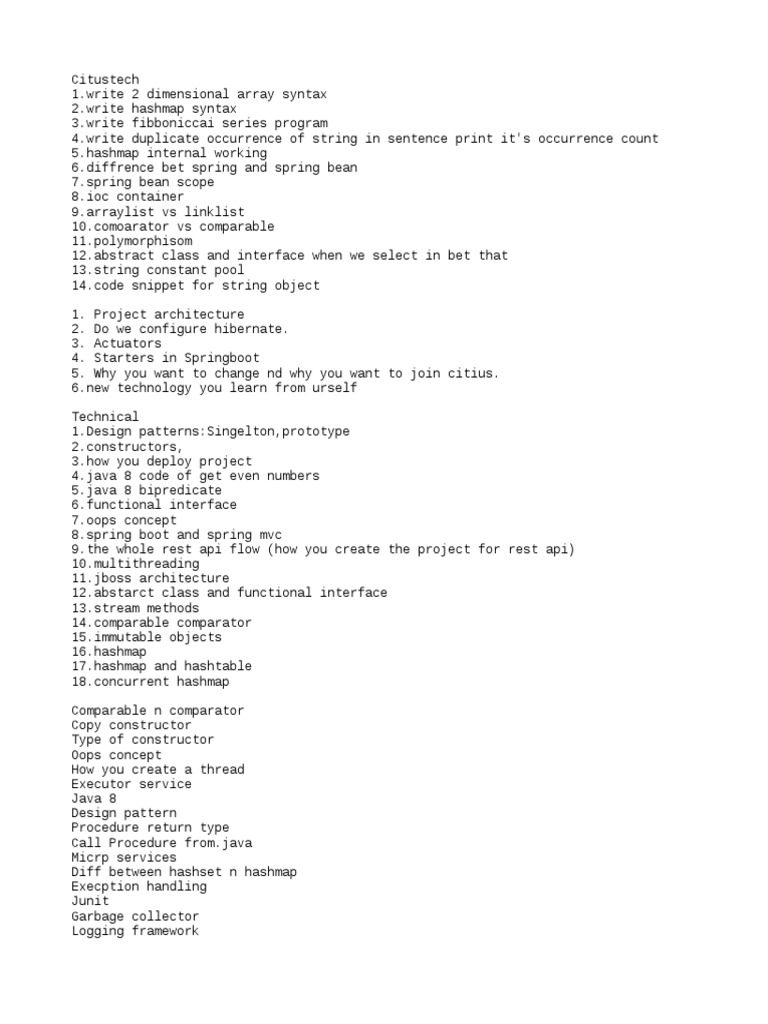 Real Time Interview Questions | PDF | Spring Framework | Method ... Real Time Interview Questions | PDF | Spring Framework | Method ...