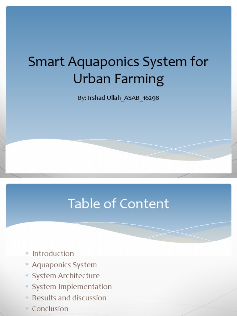Smart Aquaponics System For Urban Farming | PDF | Aquaponics | Natural ...