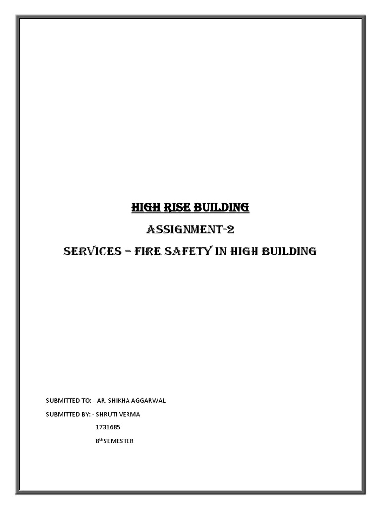 High Rise Building.-Fire Safety Services | PDF | Stairs | Elevator