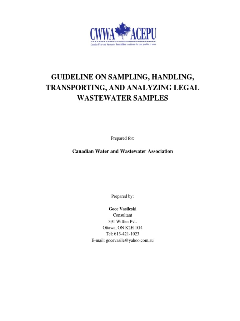 Comprehensive guidelines for proper sampling, handling, transportation ...