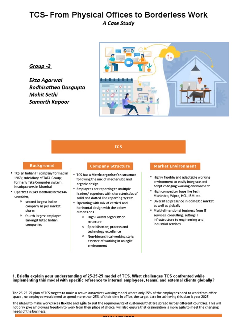 TCS-From Physical Offices To Borderless Work: A Case Study | PDF ...