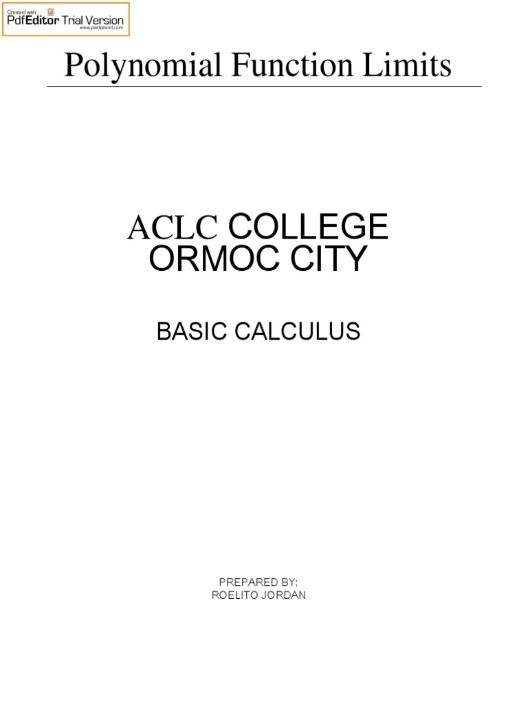 Basic Calculus Module - Jordan | PDF | Trigonometric Functions | Sine
