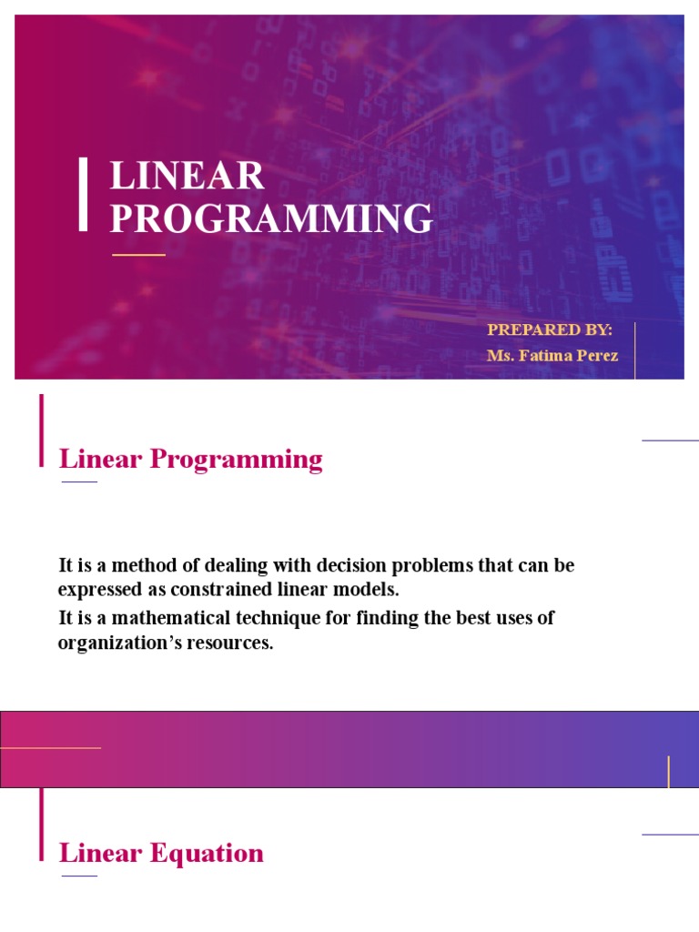 Unit 5 Linear Programming 1161260213 Pdf Linear Programming Equations 