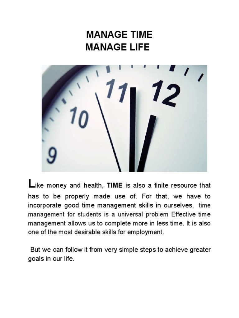 Time Management Article | PDF
