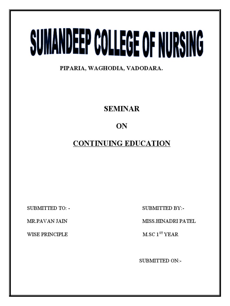 Continuing Education | PDF | Nursing | Competence (Human Resources)