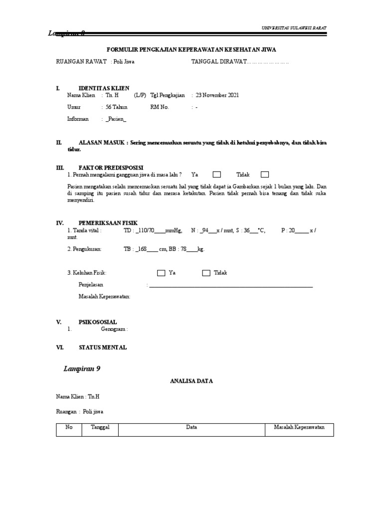 ASKEP POLI Lastri Ansietas | PDF