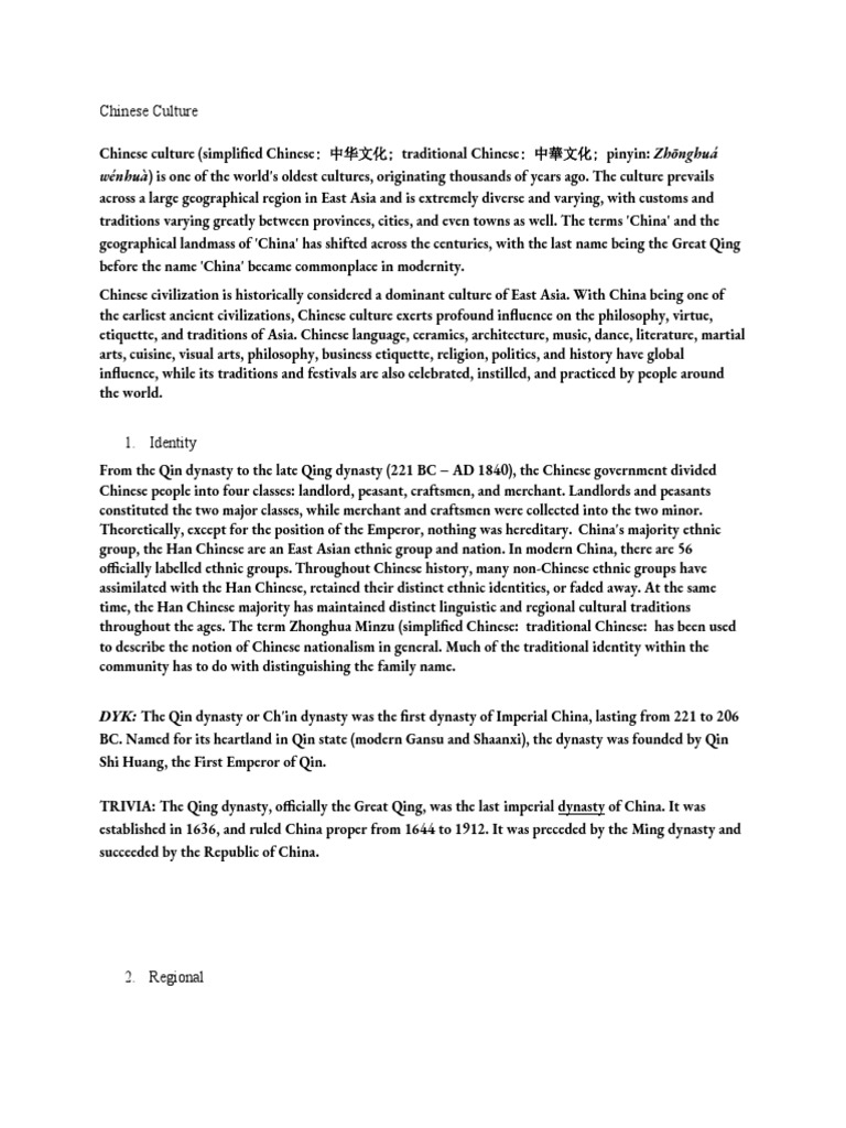 Chinese Culture | PDF | Chinese Culture | Han Chinese