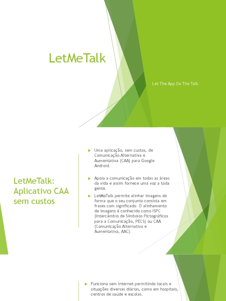 Let Me Talk | PDF | Aplicativo para celular | Autismo