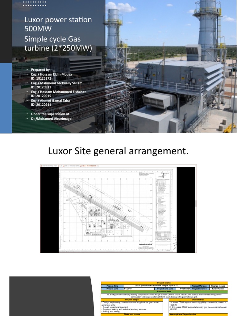 Luxor Power Station 500MW | PDF | Egypt | Gas Turbine
