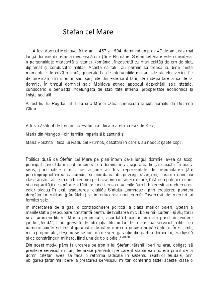 Stefan Cel Mare | PDF