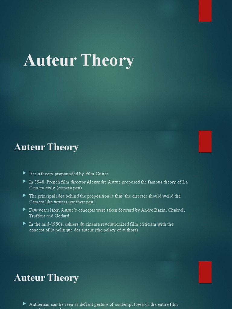 Session 7 Auteur Theory | PDF