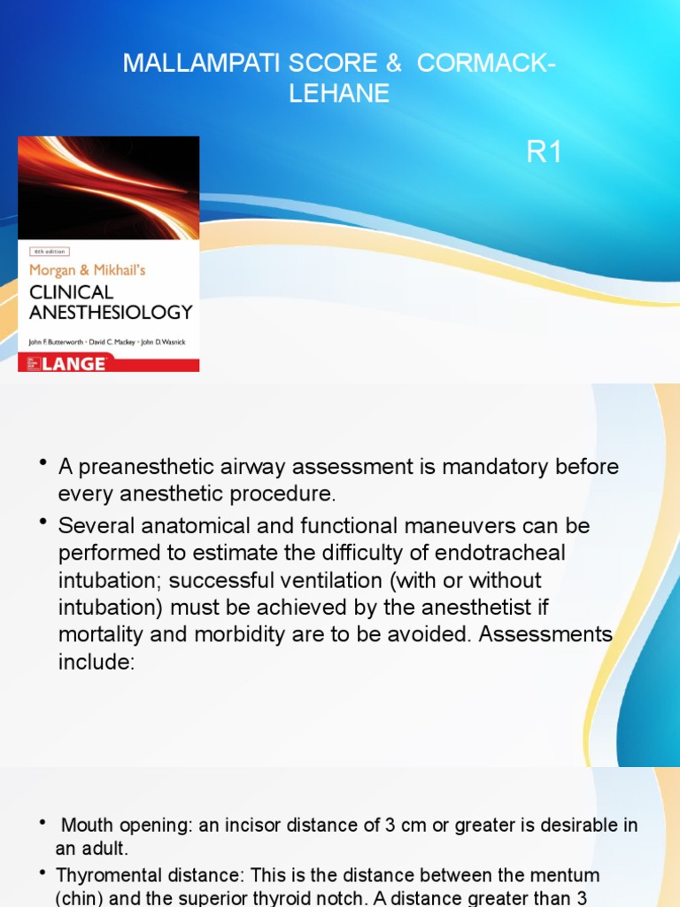 Mallampati Score & Cormack-Lehane | PDF
