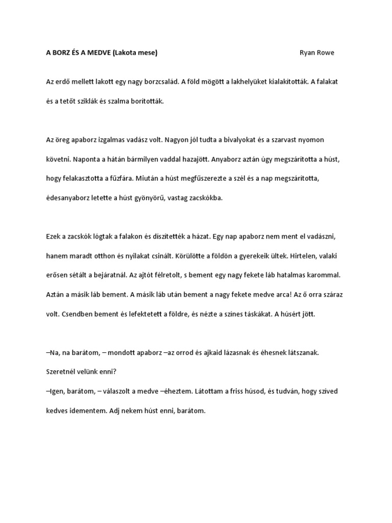 A Borz És A Medve | PDF