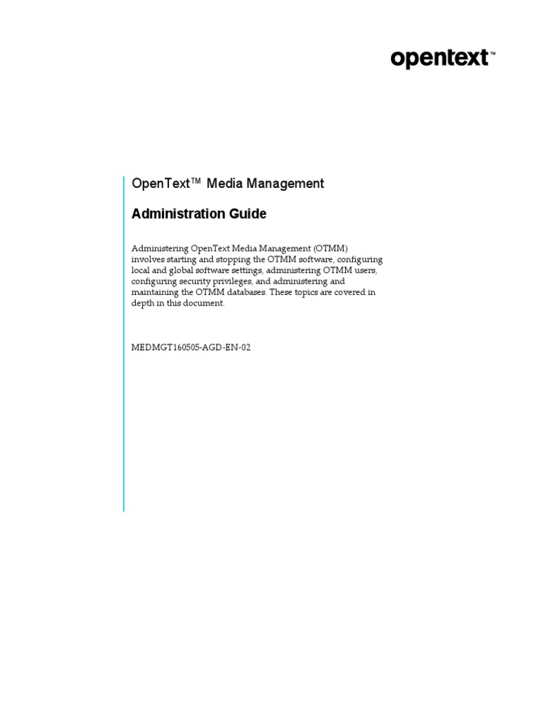 OpenText Media Management 16.5.5 - Administration Guide English ...