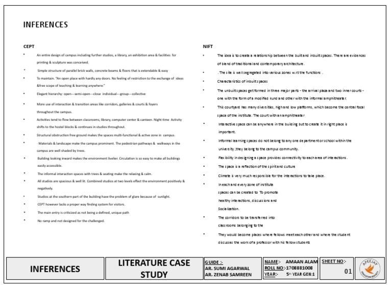 Inferences: Inferences Literature Case Study | PDF