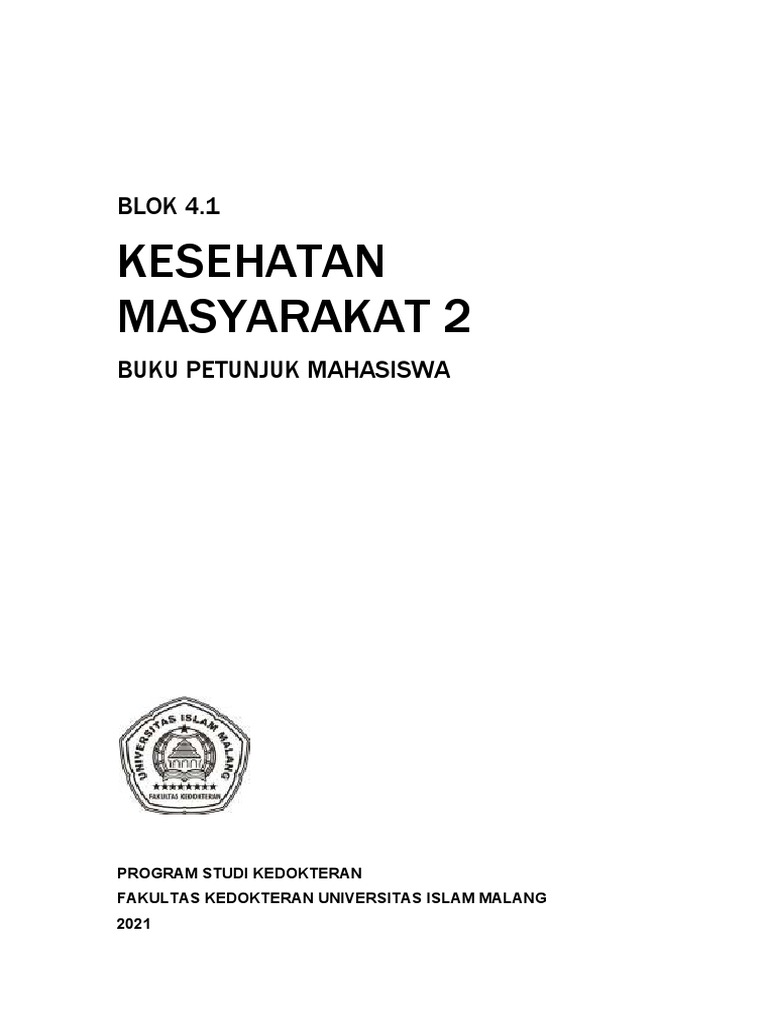 Buku Petunjuk (Mahasiswa) Blok Kesmas 2 K.2018 - 2021-2022 - Acc - Meu - 101021 | PDF