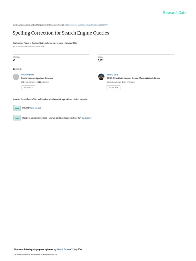 Spelling Correction For Search Engine Queries | PDF | Computing