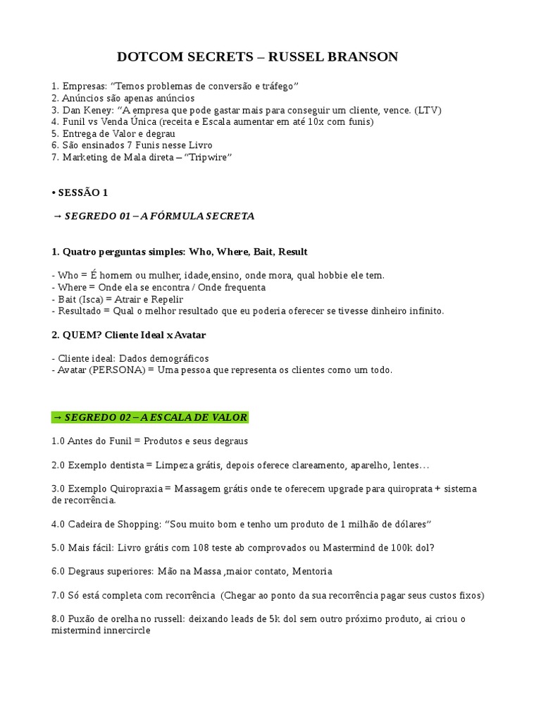 Dotcom Secrets | PDF | Publicidade Dotcom Secrets | PDF | Publicidade