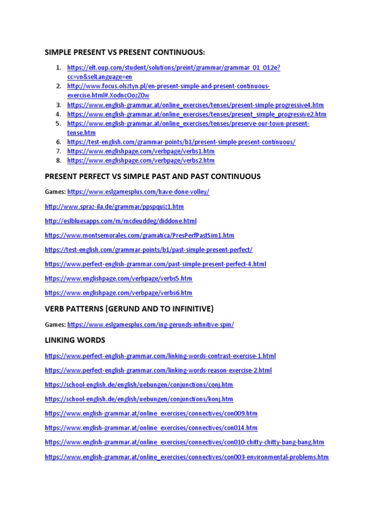 Simple Present Vs Present Continuous | PDF