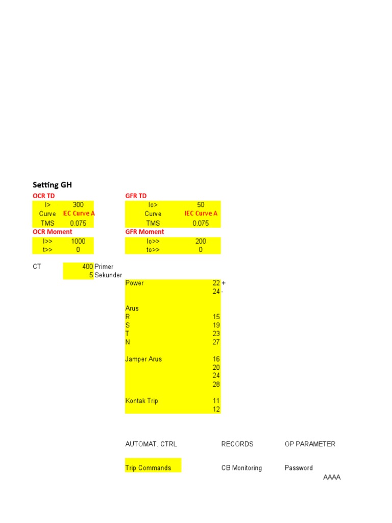 Setting SIEMENS ARGUS 7SR12 PELANGGAN | PDF | Electronic Circuits ...